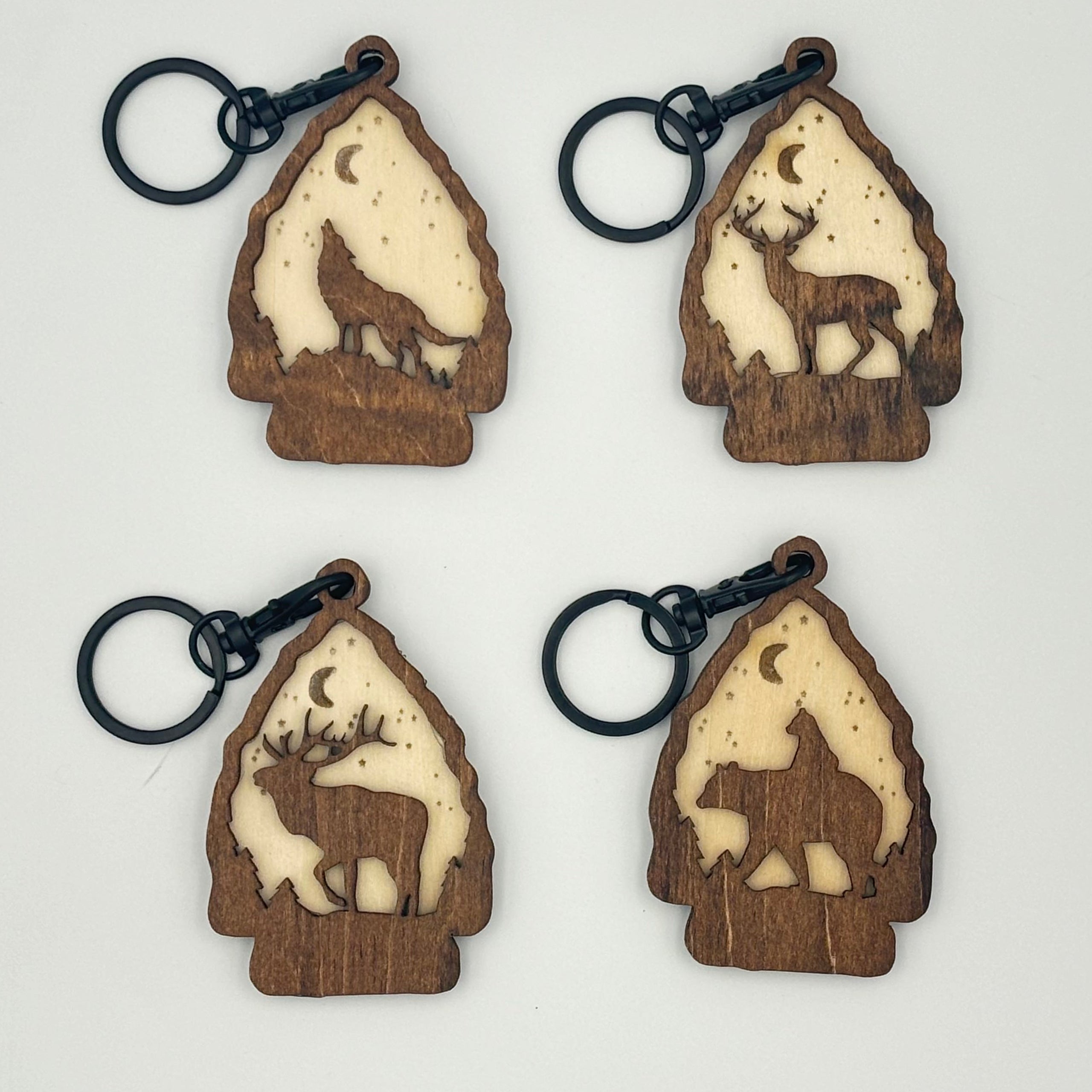 Keychain Wildlife Arrowhead | Norsecraft Woodworking